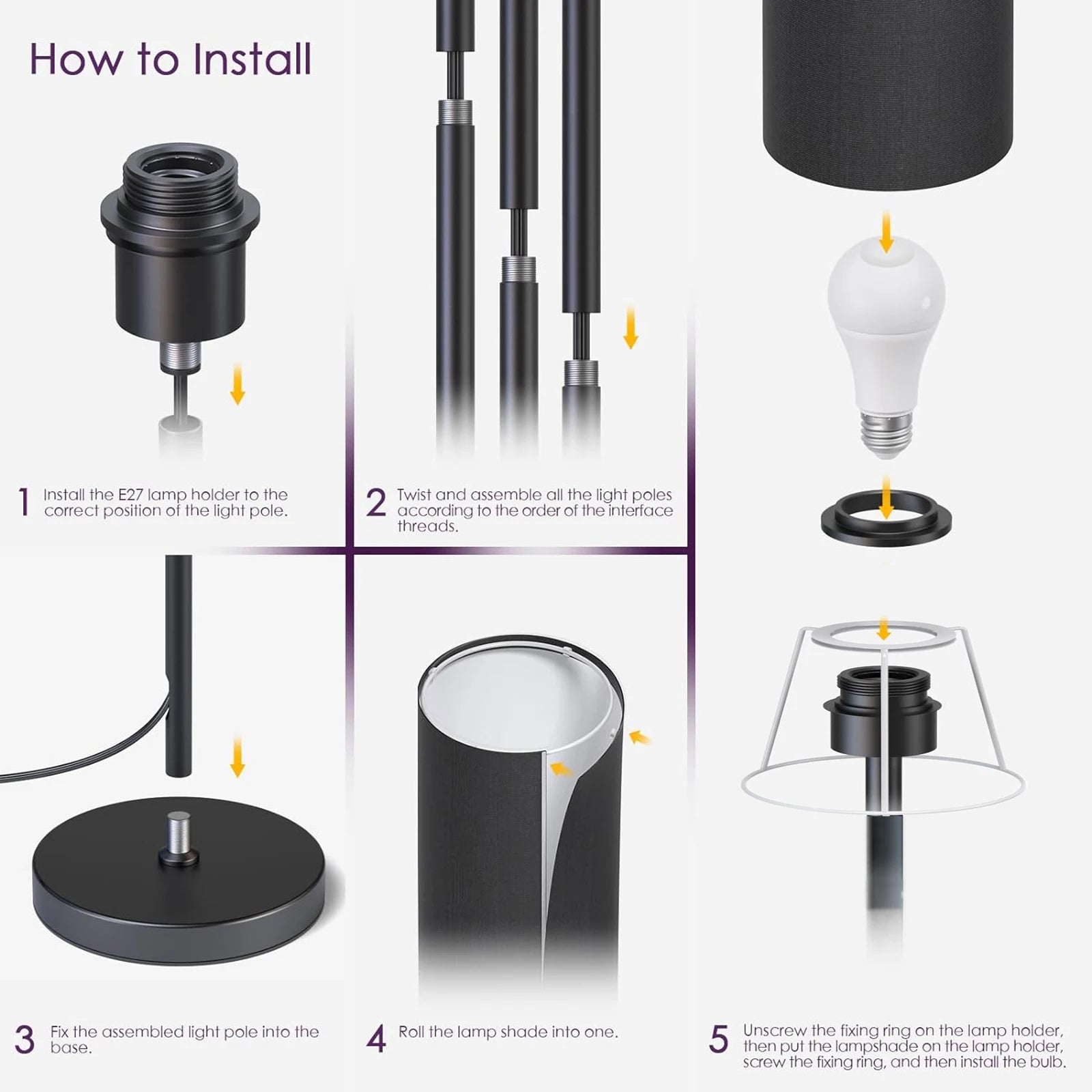 Moderne LED-vloerlamp - 3 kleurtemperaturen met voetschakelaar – Act ...