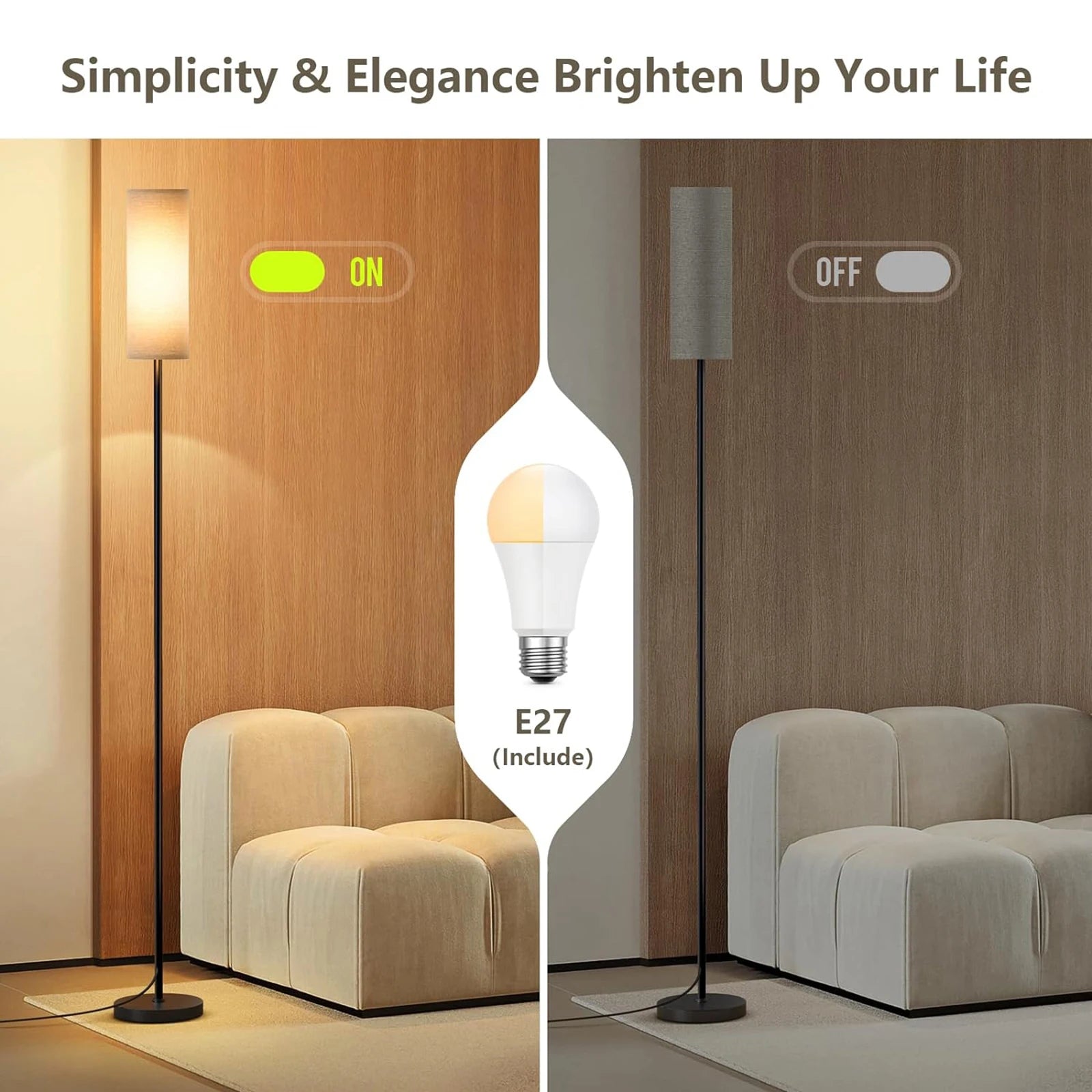 Moderne LED-vloerlamp - 3 kleurtemperaturen met voetschakelaar – Act ...